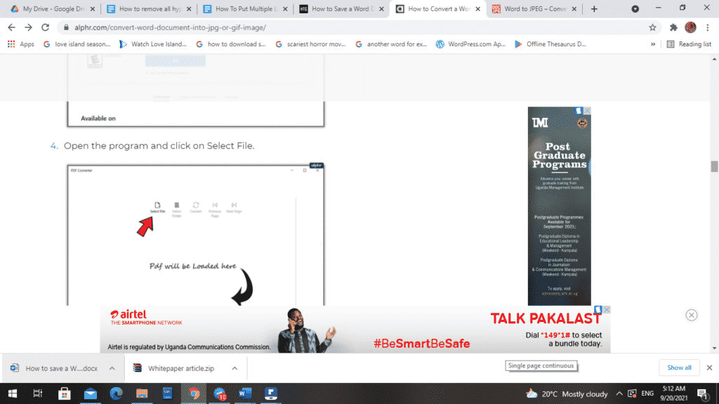 How To Save A Microsoft Word Document As An Image