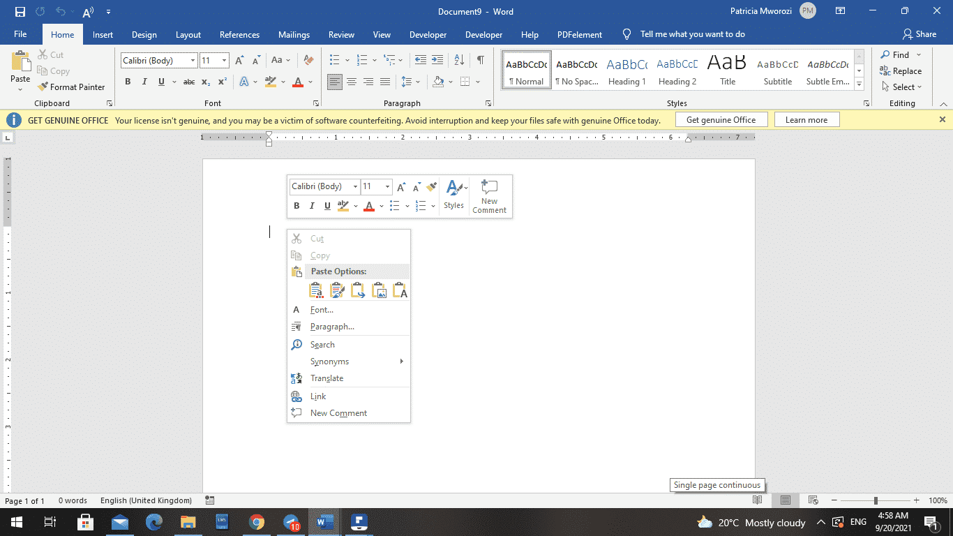 How to save a Microsoft Word document as an Image