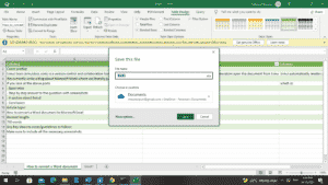 How to convert a Word document to Microsoft Excel