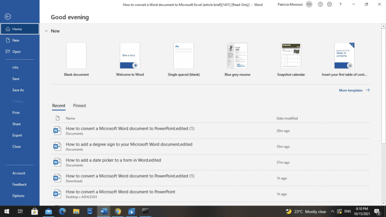 How To Convert A Word Document To Microsoft Excel