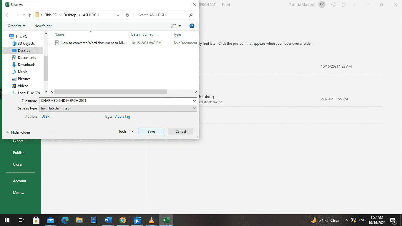How to convert an Excel document to Microsoft Word
