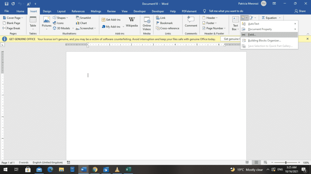 Lines Above Text In Word