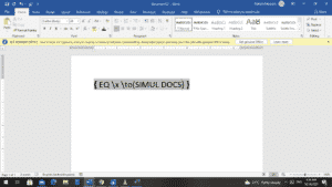 How to insert a line over the top of text in Word documents