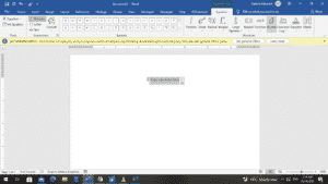 How to insert a line over the top of text in Word documents
