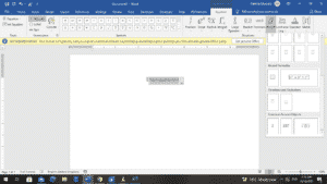 How to insert a line over the top of text in Word documents