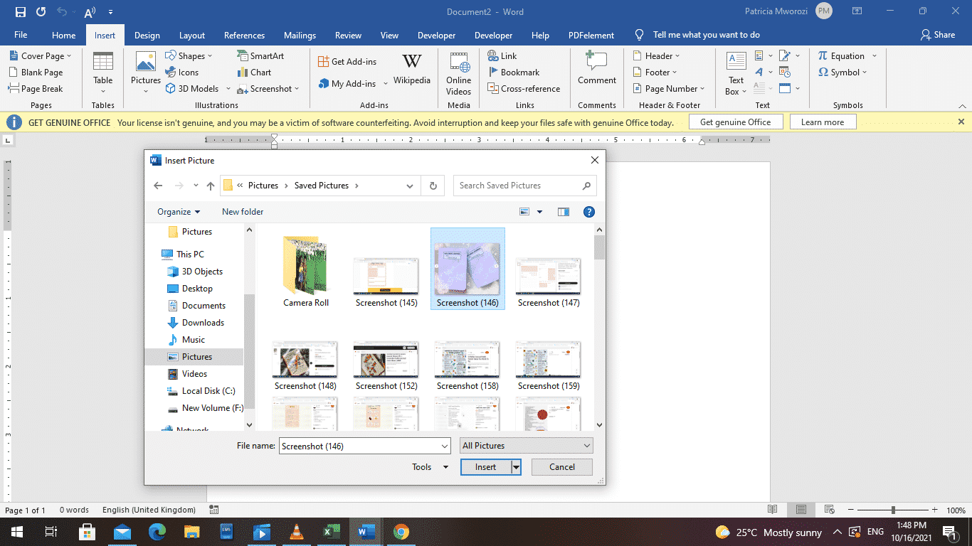 How to merge images in Microsoft Word document