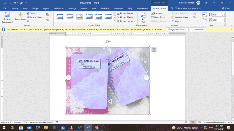 How to merge images in Microsoft Word document