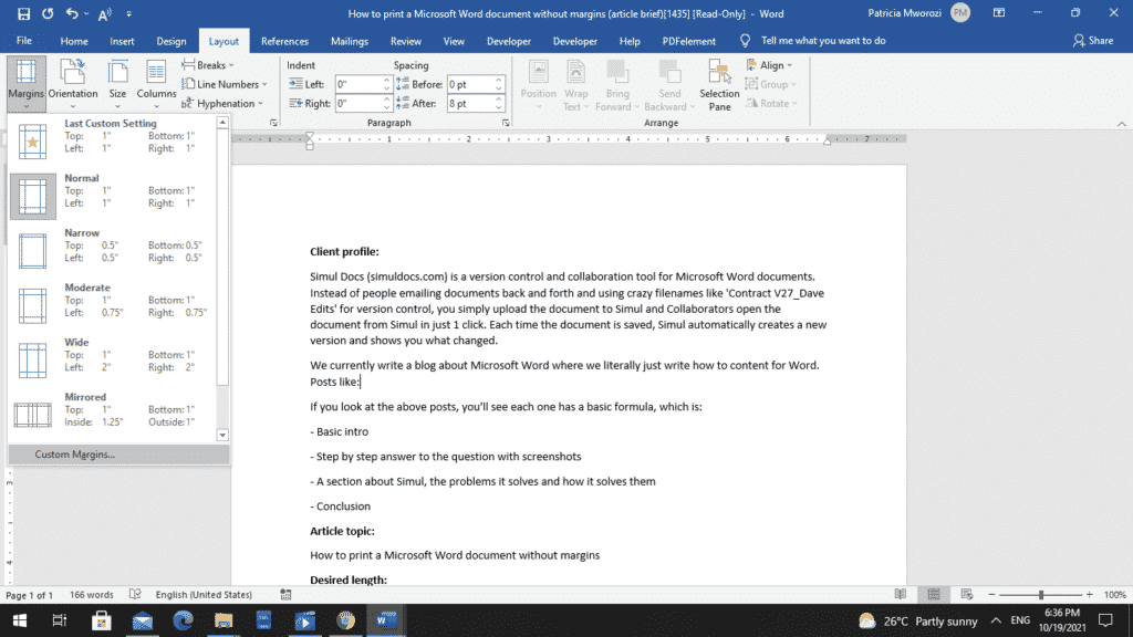 How To Print A Microsoft Word Document Without Margins