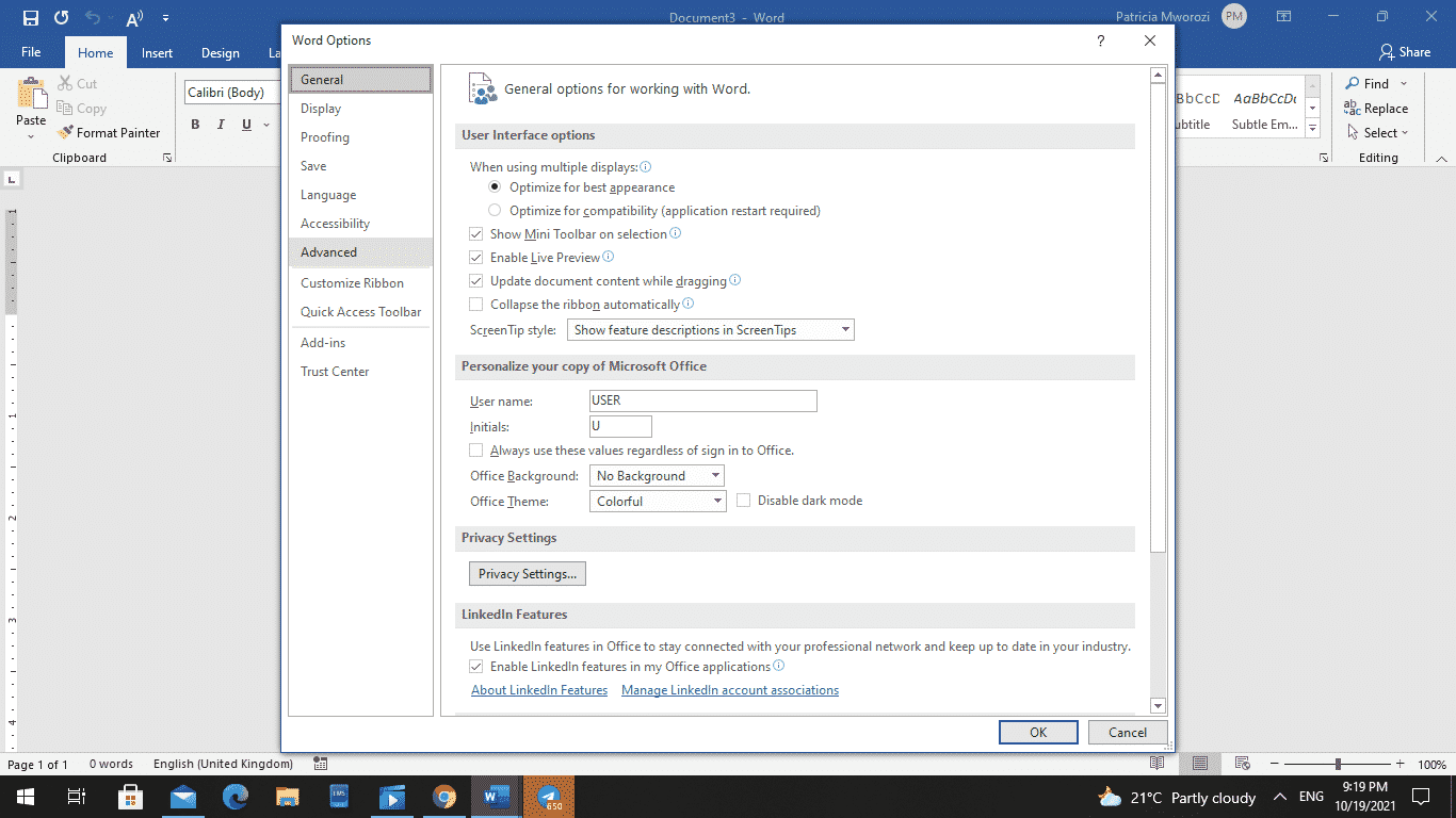 How to refresh fields in Microsoft Word documents