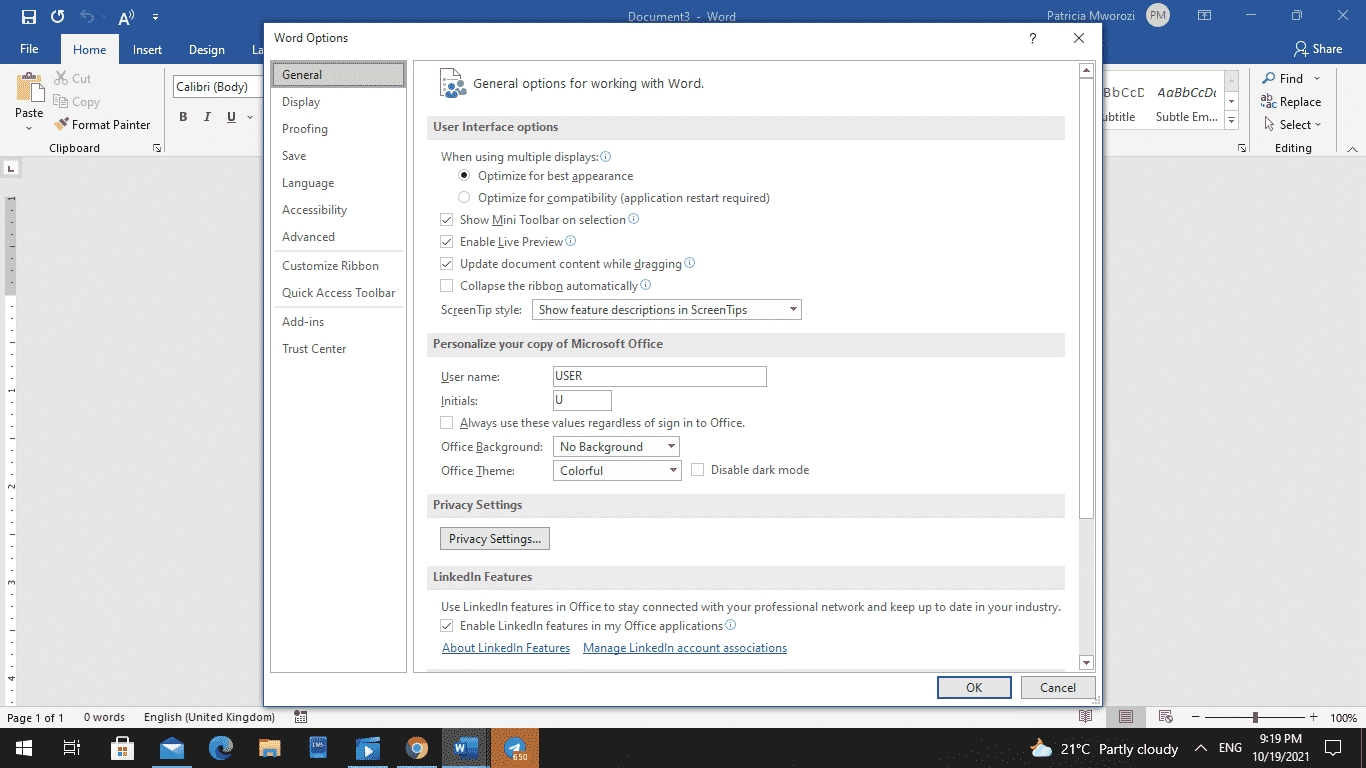 How to refresh fields in Microsoft Word documents