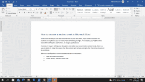 How to remove a section break in Microsoft Word documents