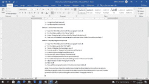 How to show or hide paragraph marks in Microsoft Word