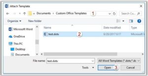 How to apply a template to an existing Microsoft Word document