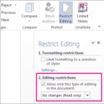 How to make a Microsoft Word document read-only