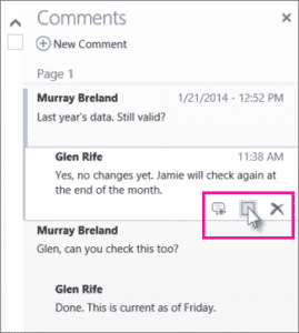 How to resolve a comment in Microsoft Word documents