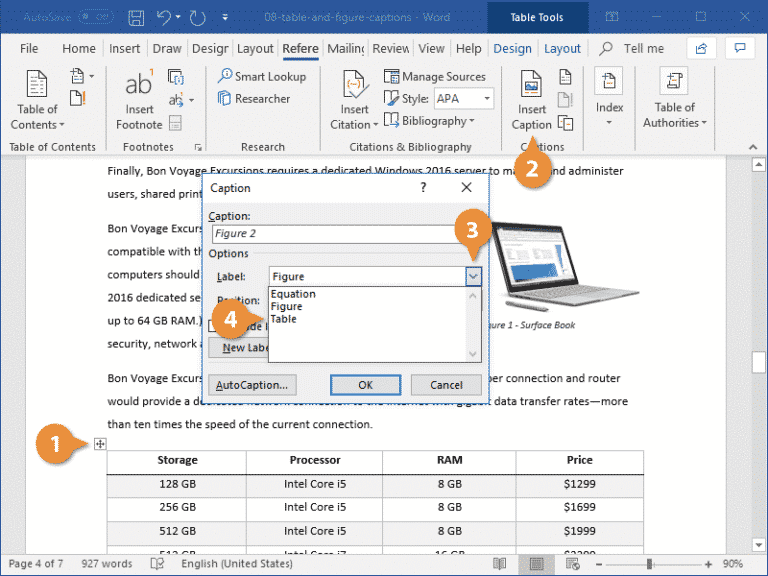 How to add captions to your graphics in Microsoft Word